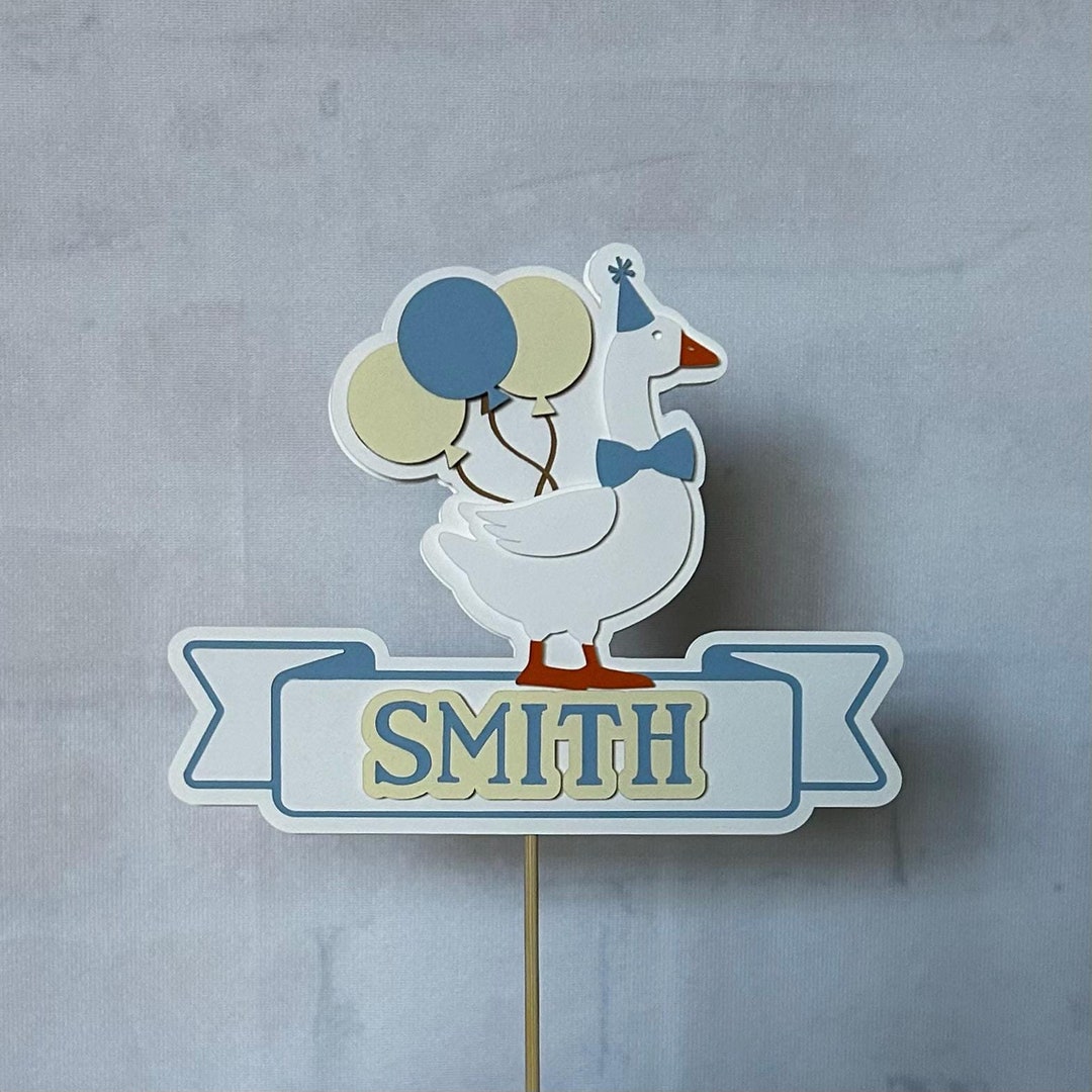 One Silly Goose Cake Topper. Custom Name One Silly Goose Cake Topper ...