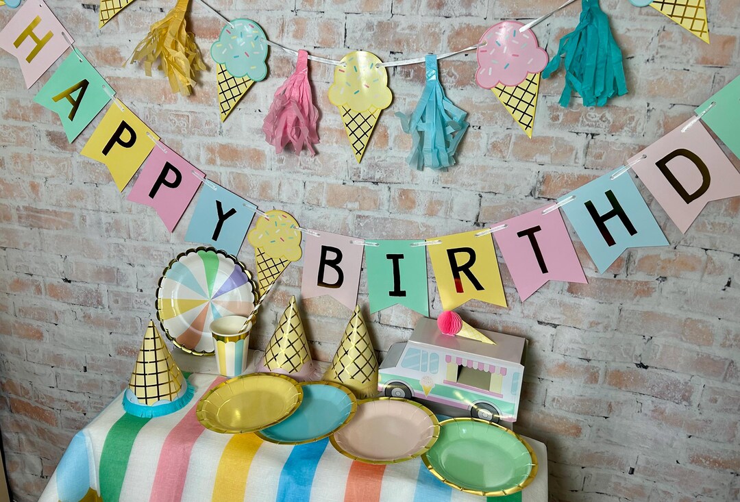 Pastel Ice Cream Party Bundle. - Etsy