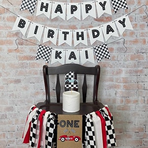 Race Car High Chair Banner. First Birthday High Chair Race Car Banner ...