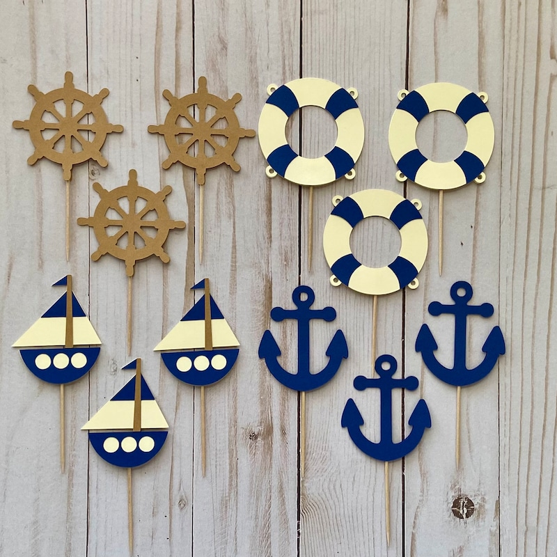 Sailboat Cupcake Toppers - Etsy