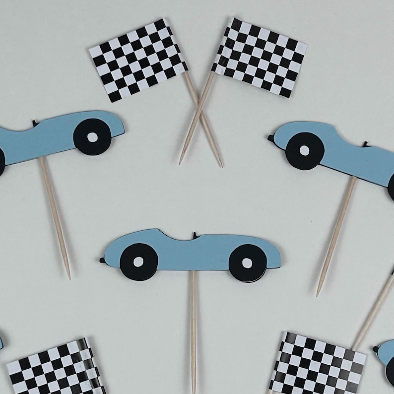 Race Car Cupcake Toppers: Handmade Birthday Party Decorations - Etsy