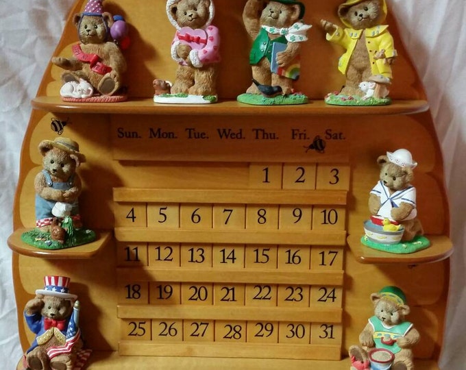 Danbury Mint Teddy Bear Perpetual Calendar, 12 Bears, Full Set of ...