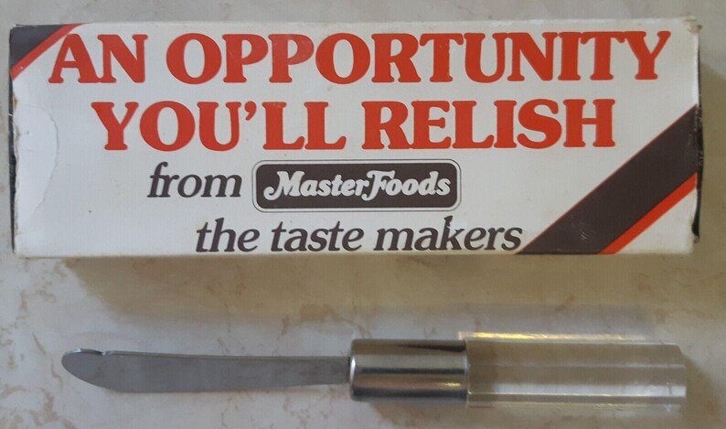 Masterfoods Vintage 1970s/80s Relish/pate Knife in Box Clear Perspex - Etsy