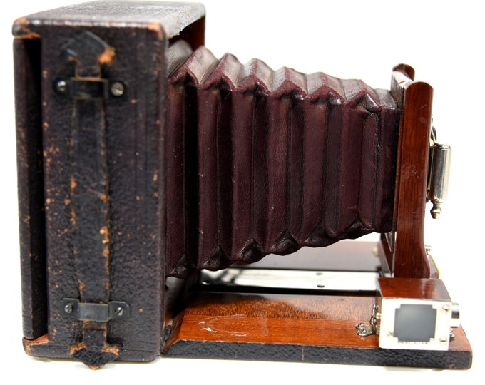 Vintage Camera Seroco, 5x4 Wooden Large Format Folding Camera, Folding ...