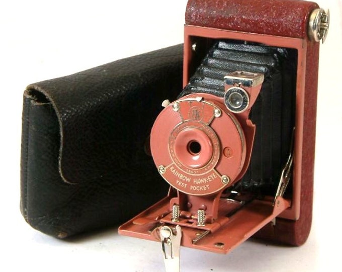 Vintage Camera Kodak Rainbow Hawkeye Vest Pocket Pink Folding Camera ...