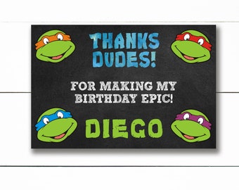 Tmnt Thank You Card - Etsy