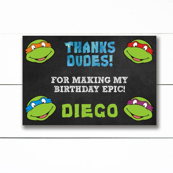 Tmnt Thank You Cards - Etsy