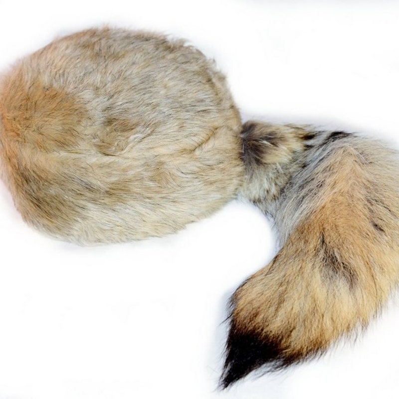 Black Fox Hat With Tail - Etsy