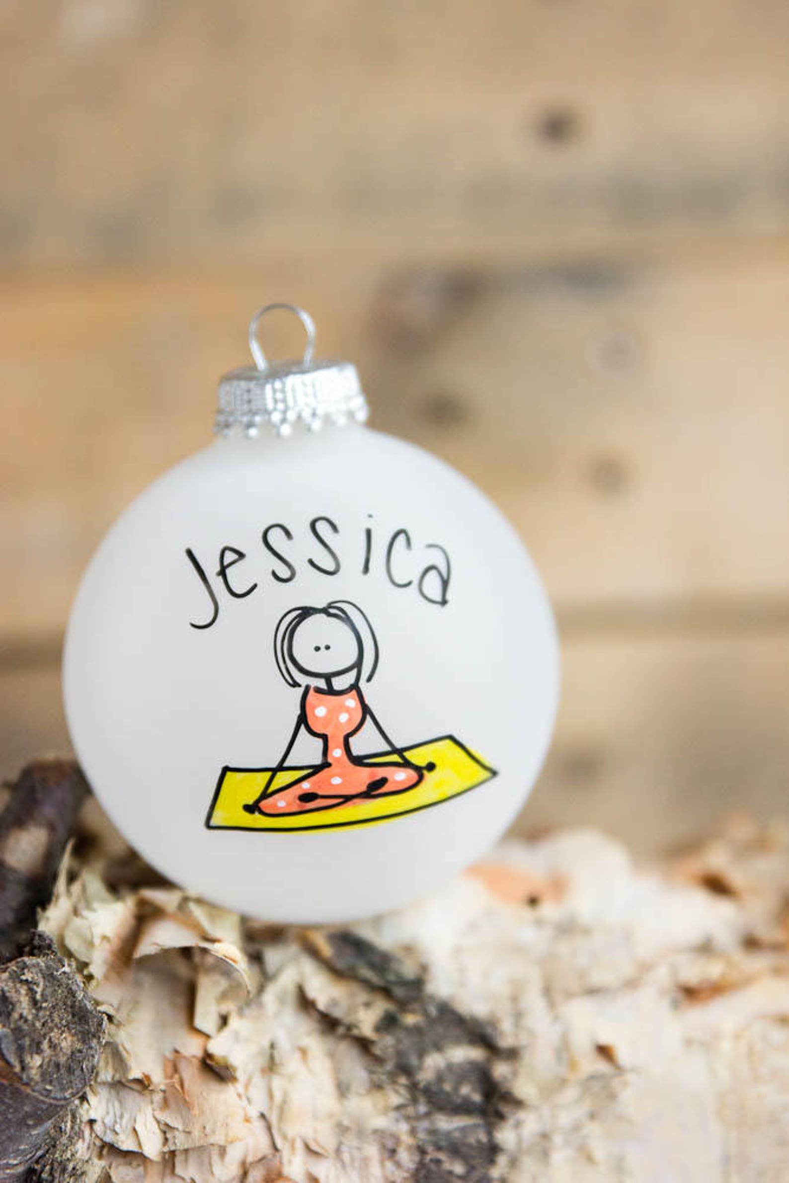 Yoga/namaste Christmas Ornament Personalized for Free - Etsy