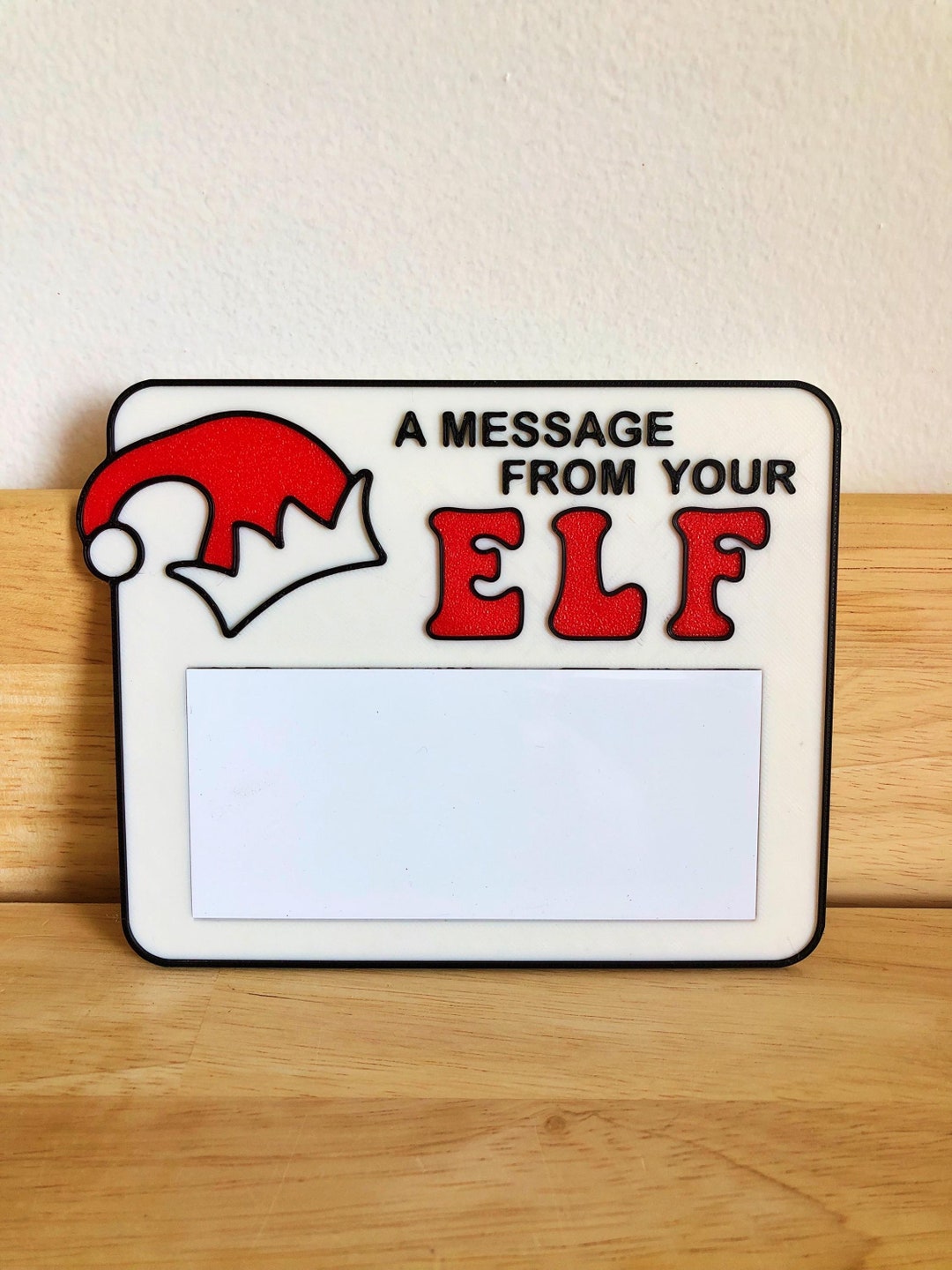 3d Printed A Message From Your Elf Sign With Dry Erase Board - Elf Accessories - Elf Note ...
