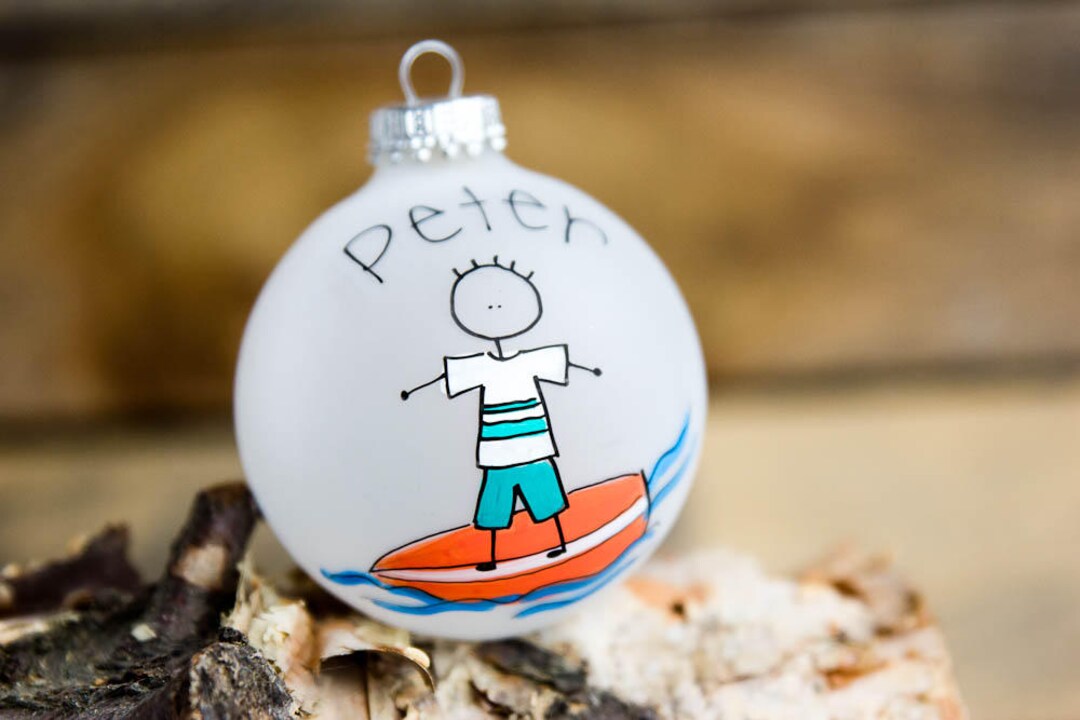 Surfer Christmas Ornament - Personalized for Free - Etsy