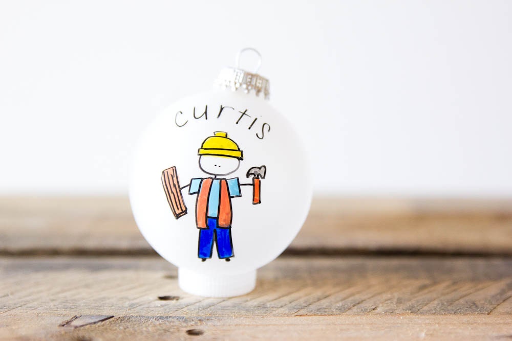 Construction Worker Profession Christmas Ornament | Etsy