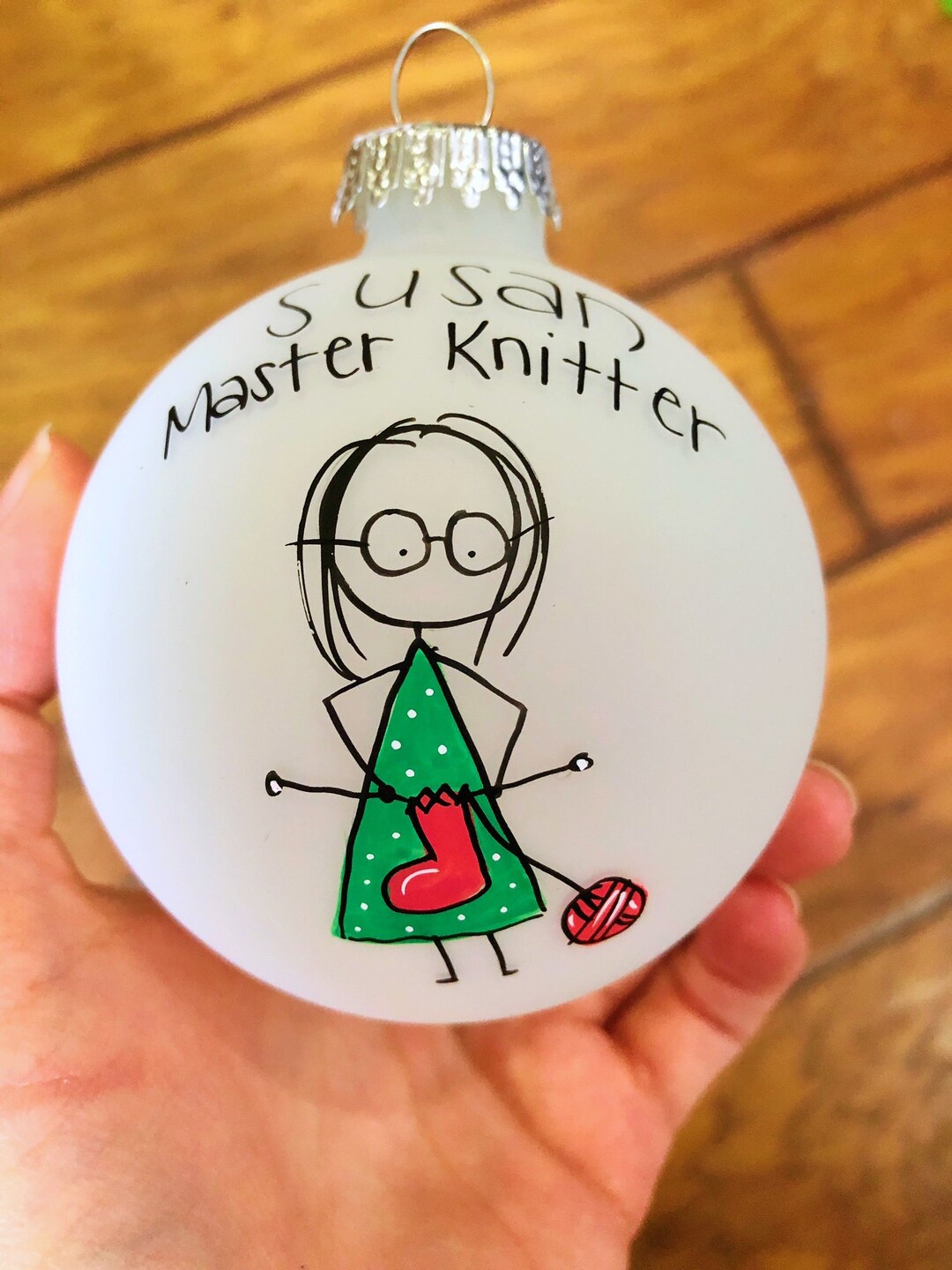 Master Knitter Stick Figure - Personalized for Free - Etsy