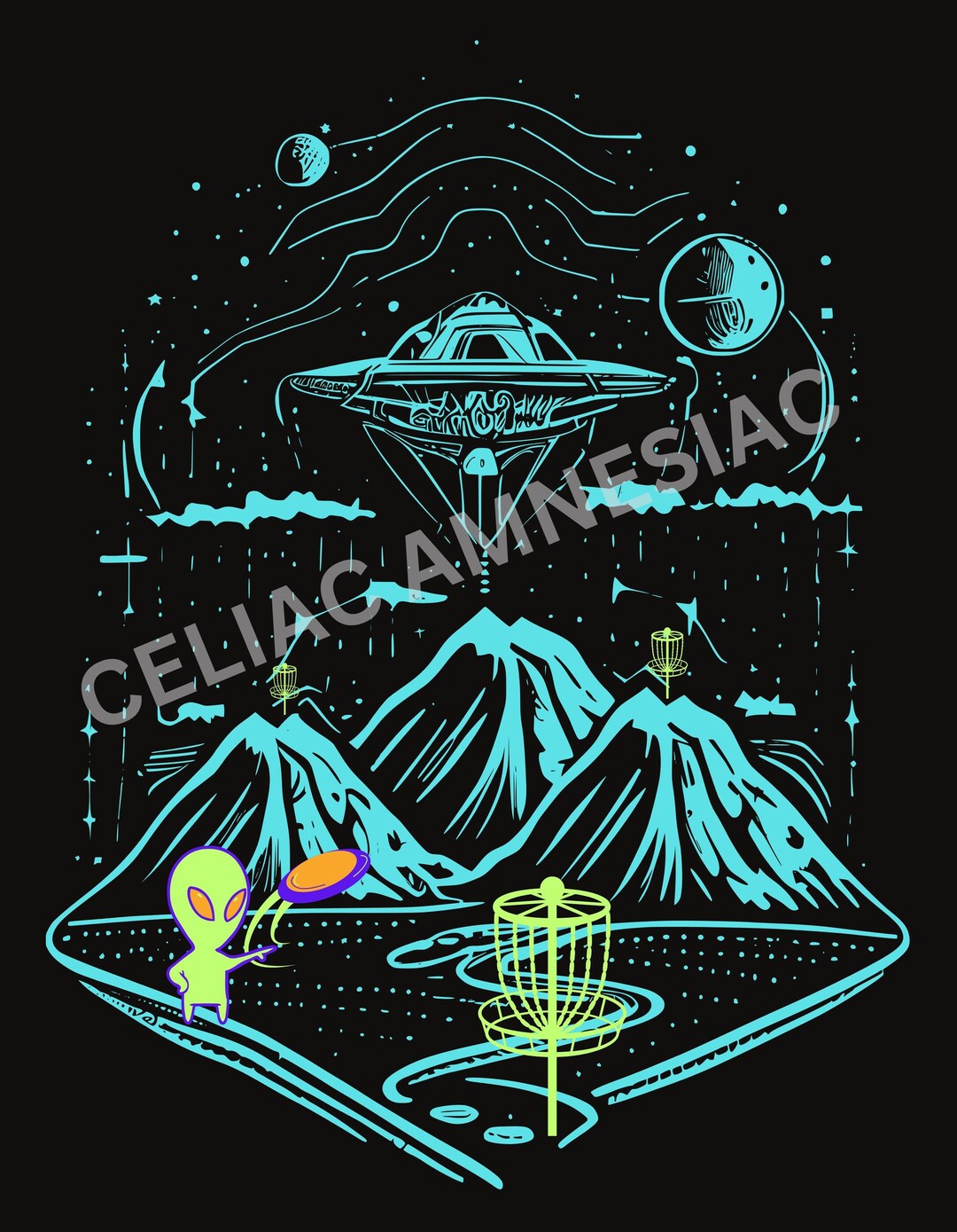 Super Soft! Alien Disc Golf Short Sleeve T-shirt Unisex - Etsy