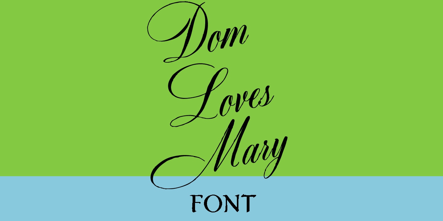 Dom Loves Mary Calligraphy Font - Etsy