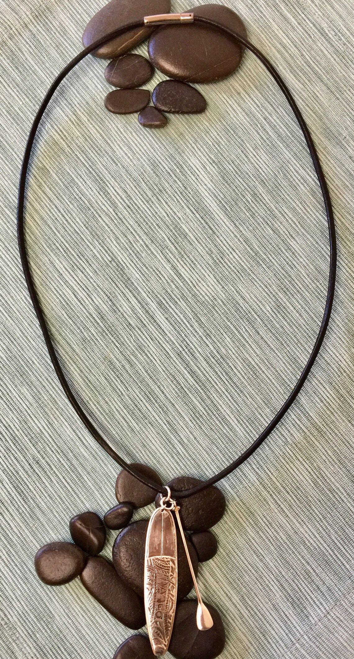 Handmade Sterling Silver Stand up Paddle Board With Paddle Pendant, SUP ...