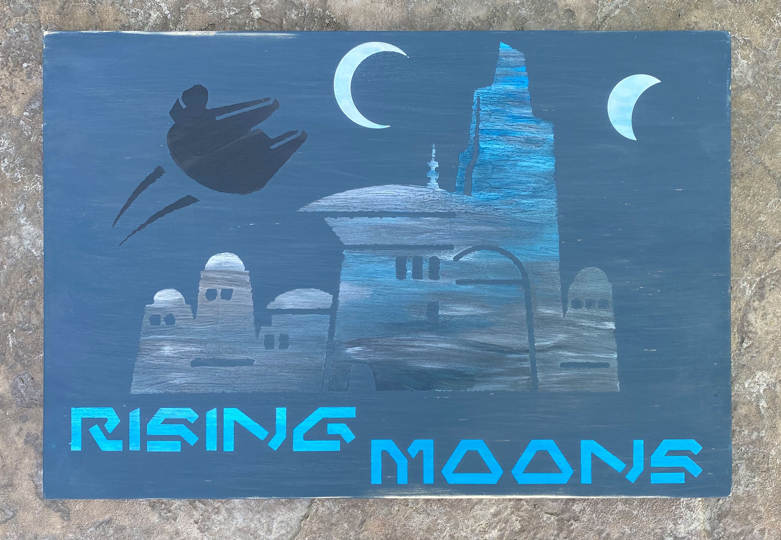 Bright Suns Rising Moons Reversible Wooden Sign Batuu - Etsy