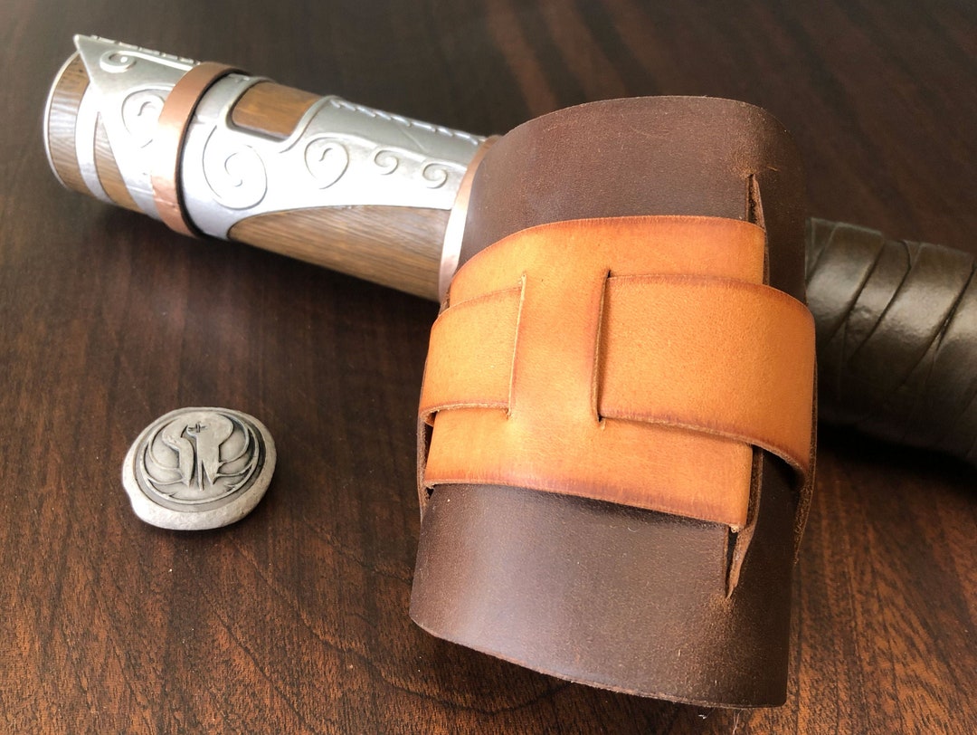 Rey Cuff/bracer Star Wars Inspired Cosplay Genuine Leather Two Tone - Etsy