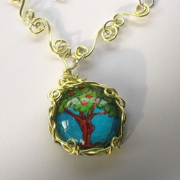 Cherry Tree Necklace - Etsy
