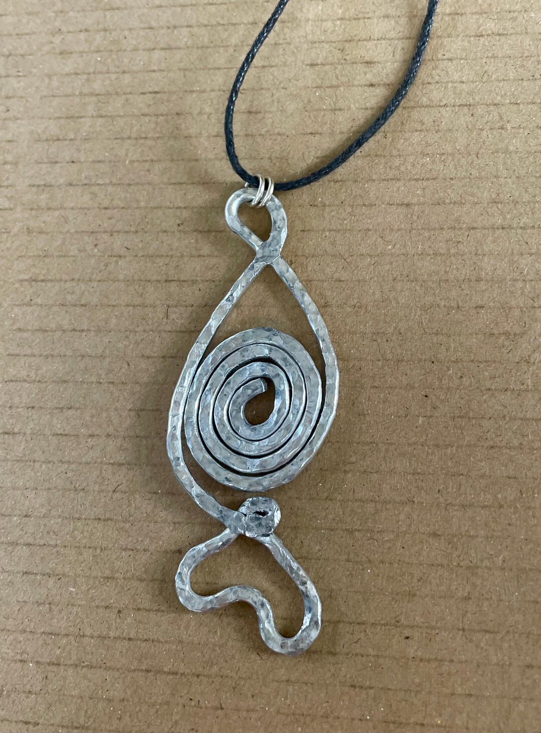 Celtic Spiral Pendant, Celtic Spiral Fish Pendant - Etsy