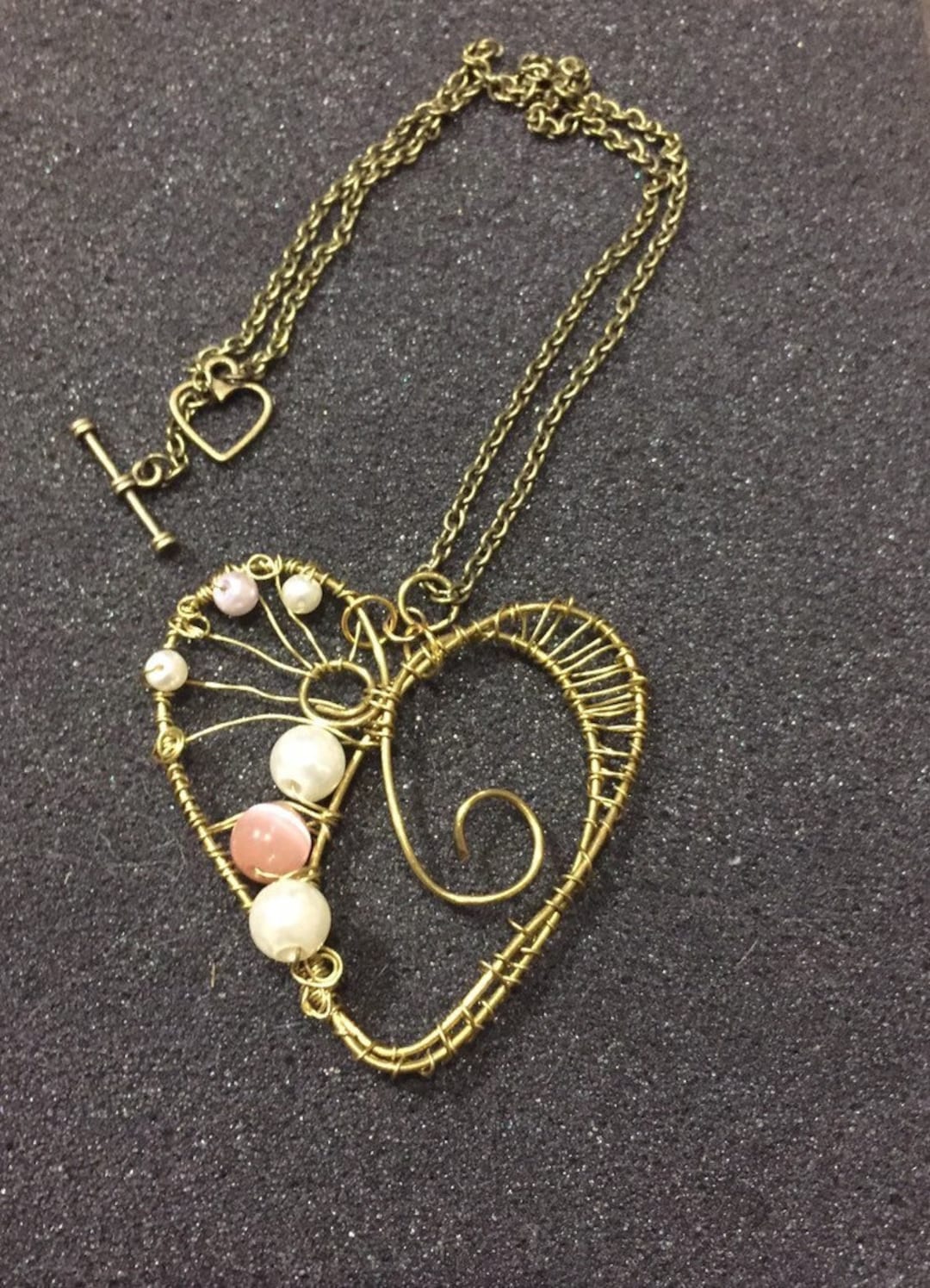 Wire Wrapped Heart Pendant, Wire Wrapped Heart Necklace - Etsy