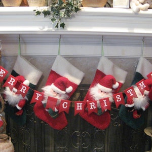 Merry Christmas Banner, Red Burlap Banner, Burlap Banner, Christmas ...