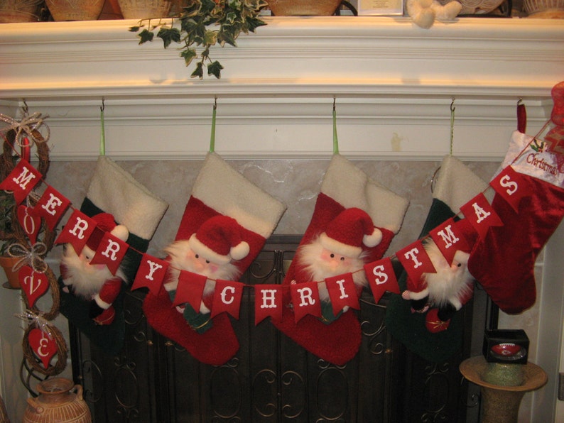 Merry Christmas Banner, Red Burlap Banner, Burlap Banner, Christmas ...