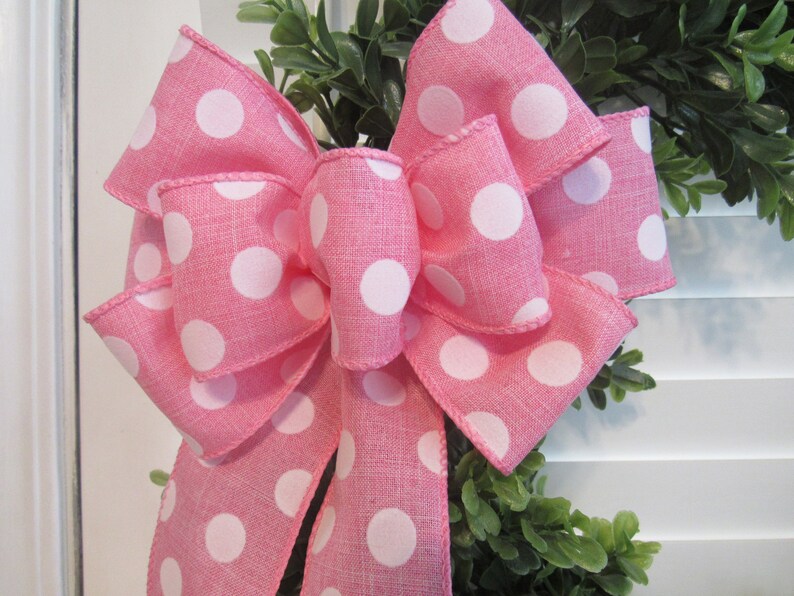 Wreath Bow Spring Bow Summer Bow Easter Bow Light Pink | Etsy