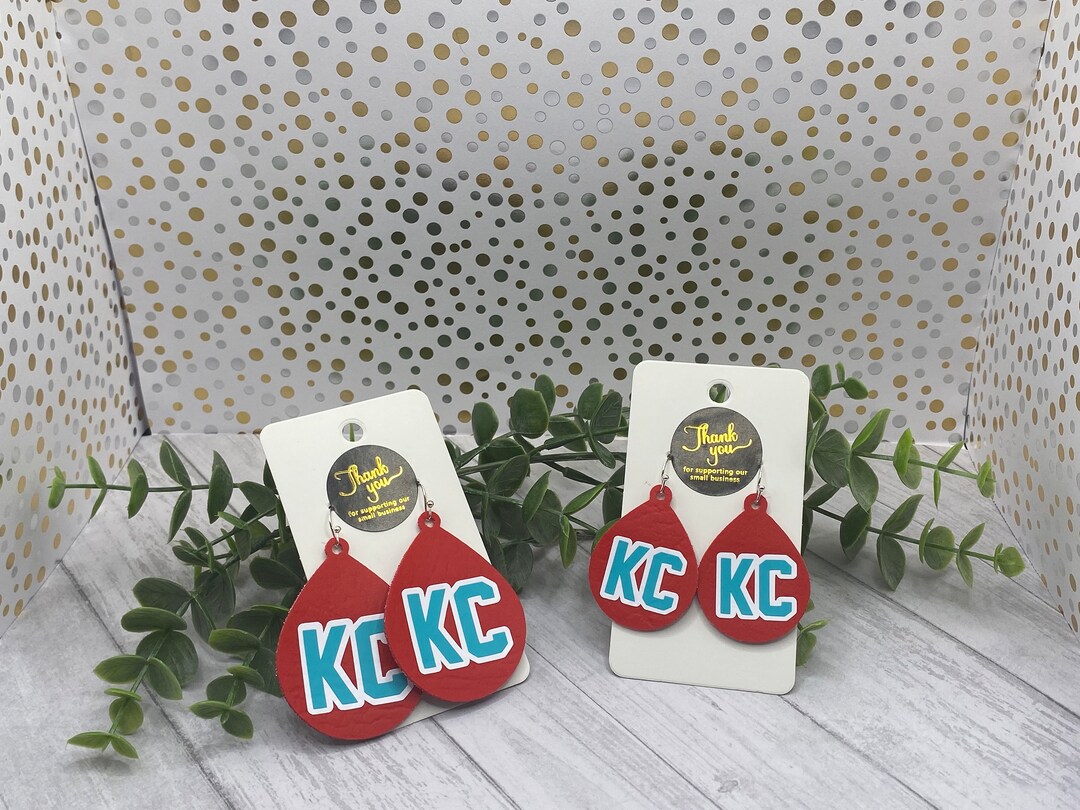 Kansas City Current Earring / Red Teardrop With Jersey KC - Etsy