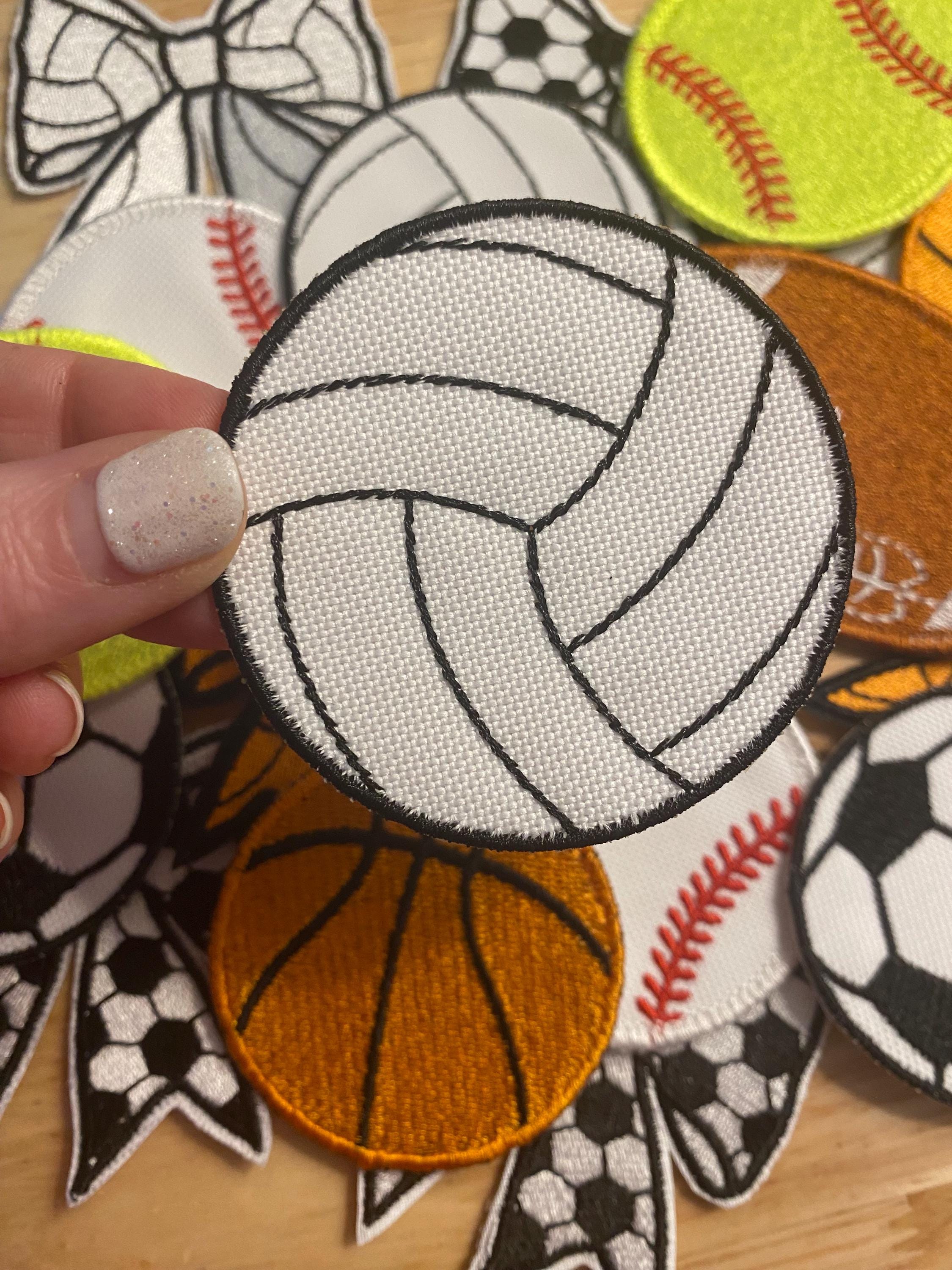 Iron-on Volleyball Patch / Hat Patch / Volleyball Patch / Embroidered ...