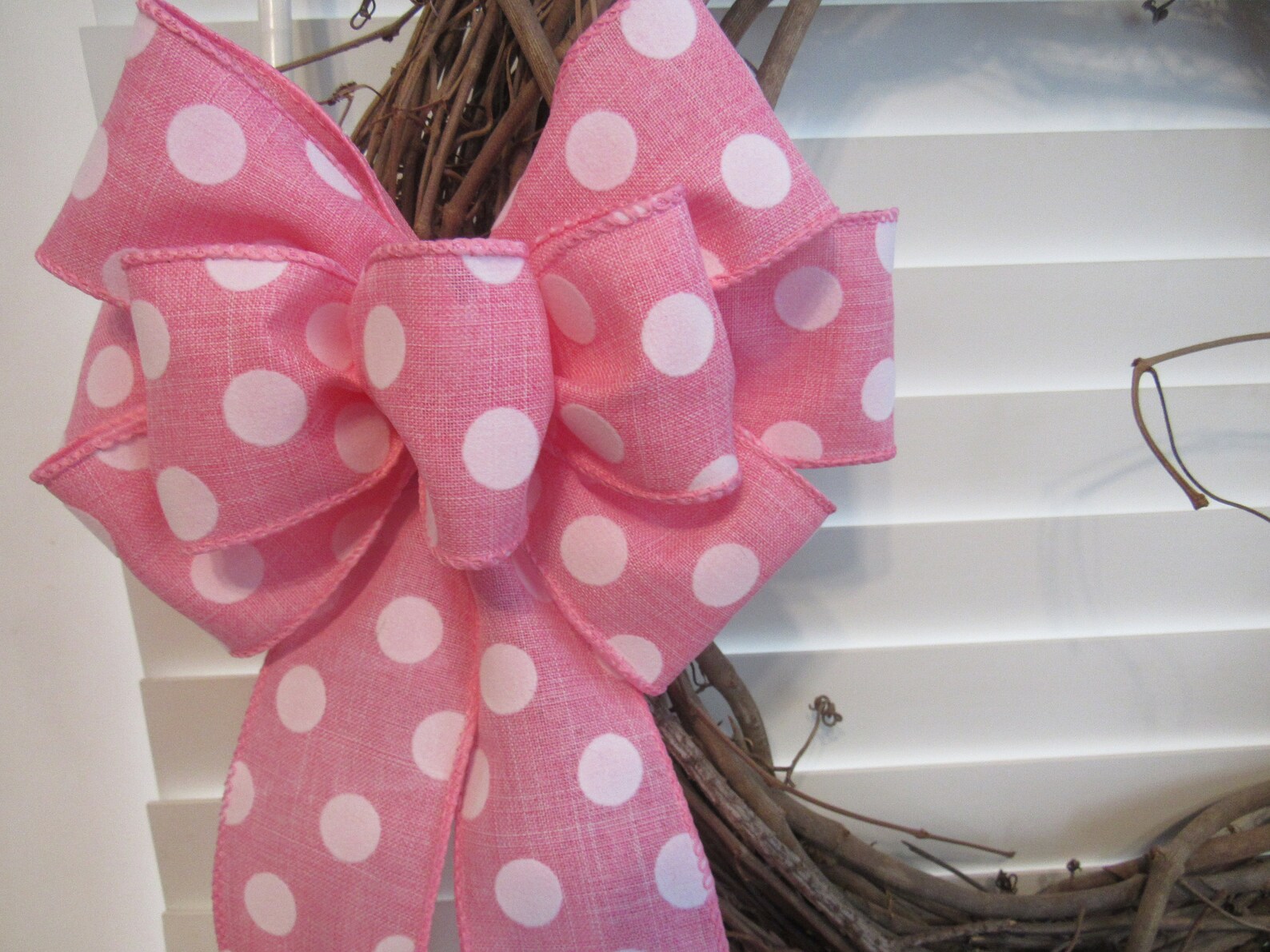 Wreath Bow Spring Bow Summer Bow Easter Bow Light Pink - Etsy