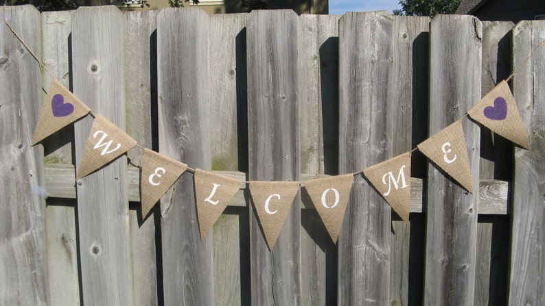 Custom Burlap Banner Pick your own colors and saying. | Etsy