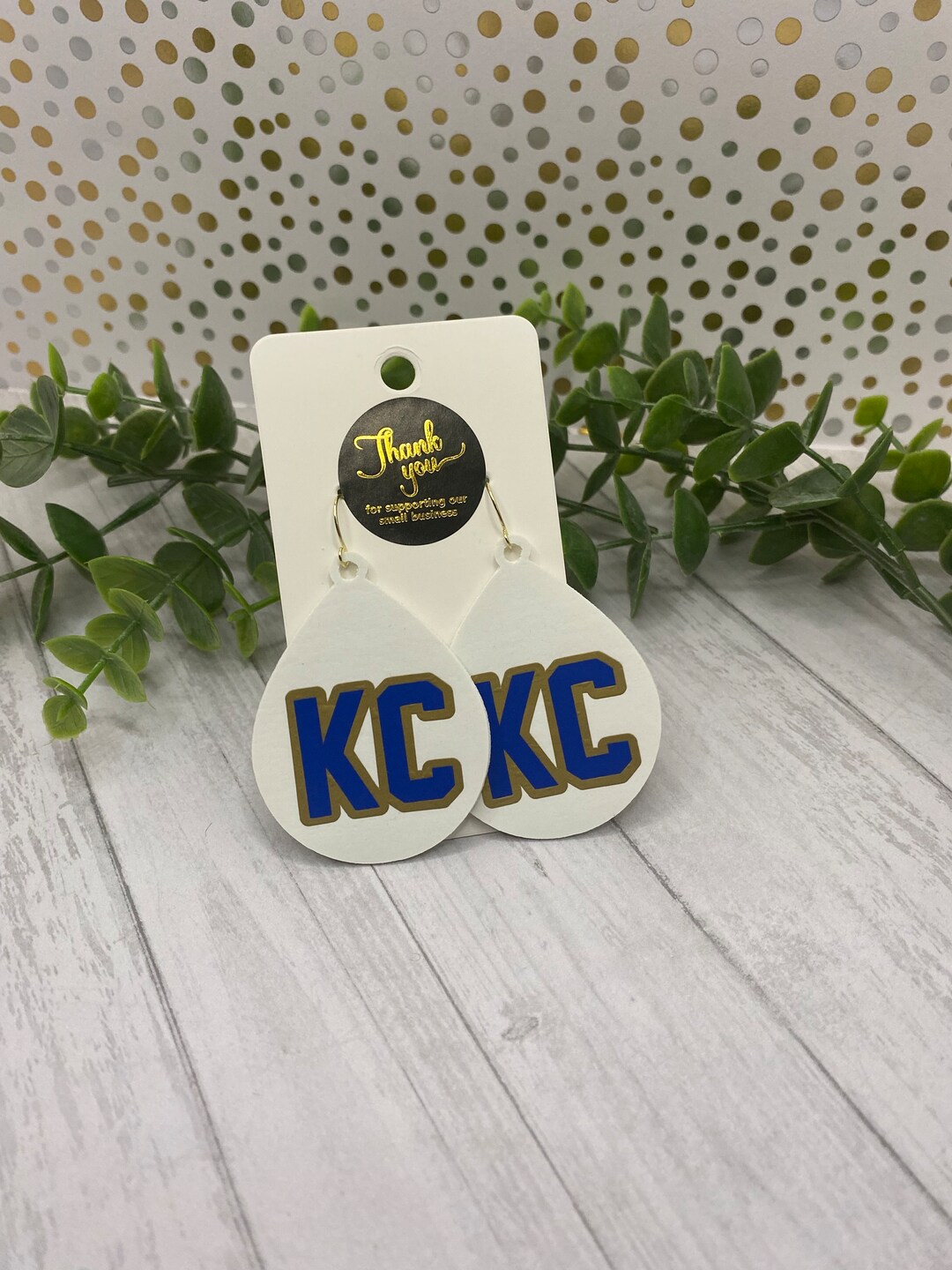 Kansas City Royals Earring / White Teardrop With Jersey KC - Etsy