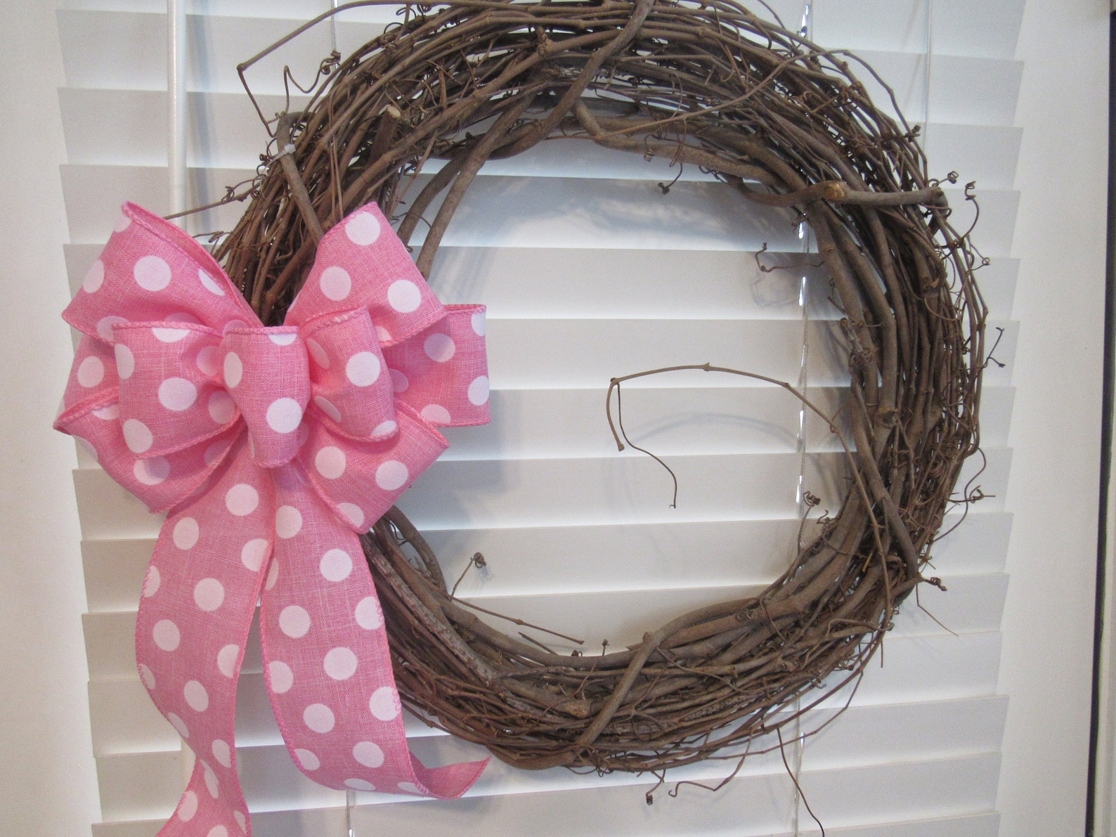 Wreath Bow Spring Bow Summer Bow Easter Bow Light Pink | Etsy