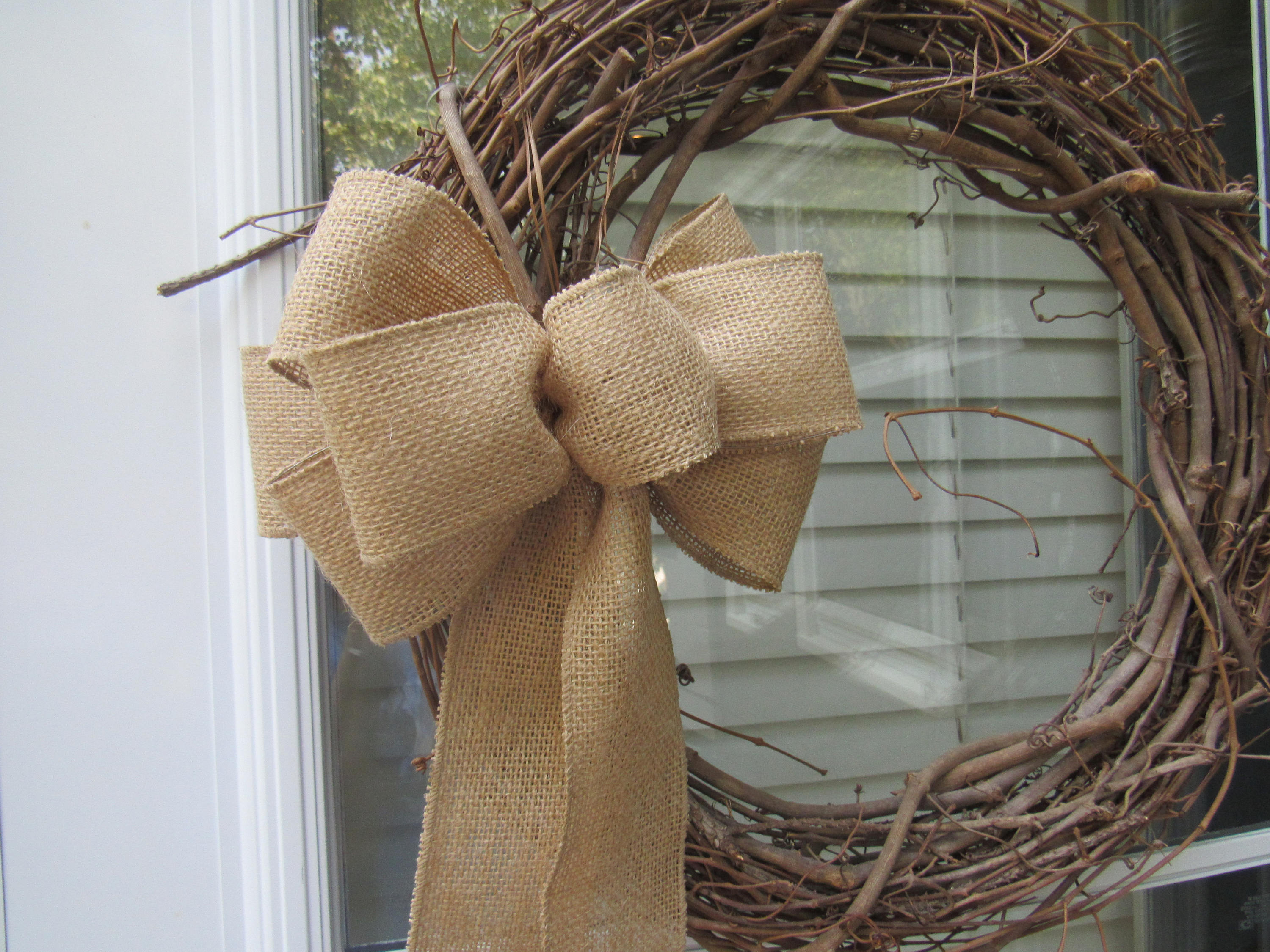 Burlap Bow, Fall Bow, Halloween Bow, Thanksgiving Bow, Christmas Bow ...