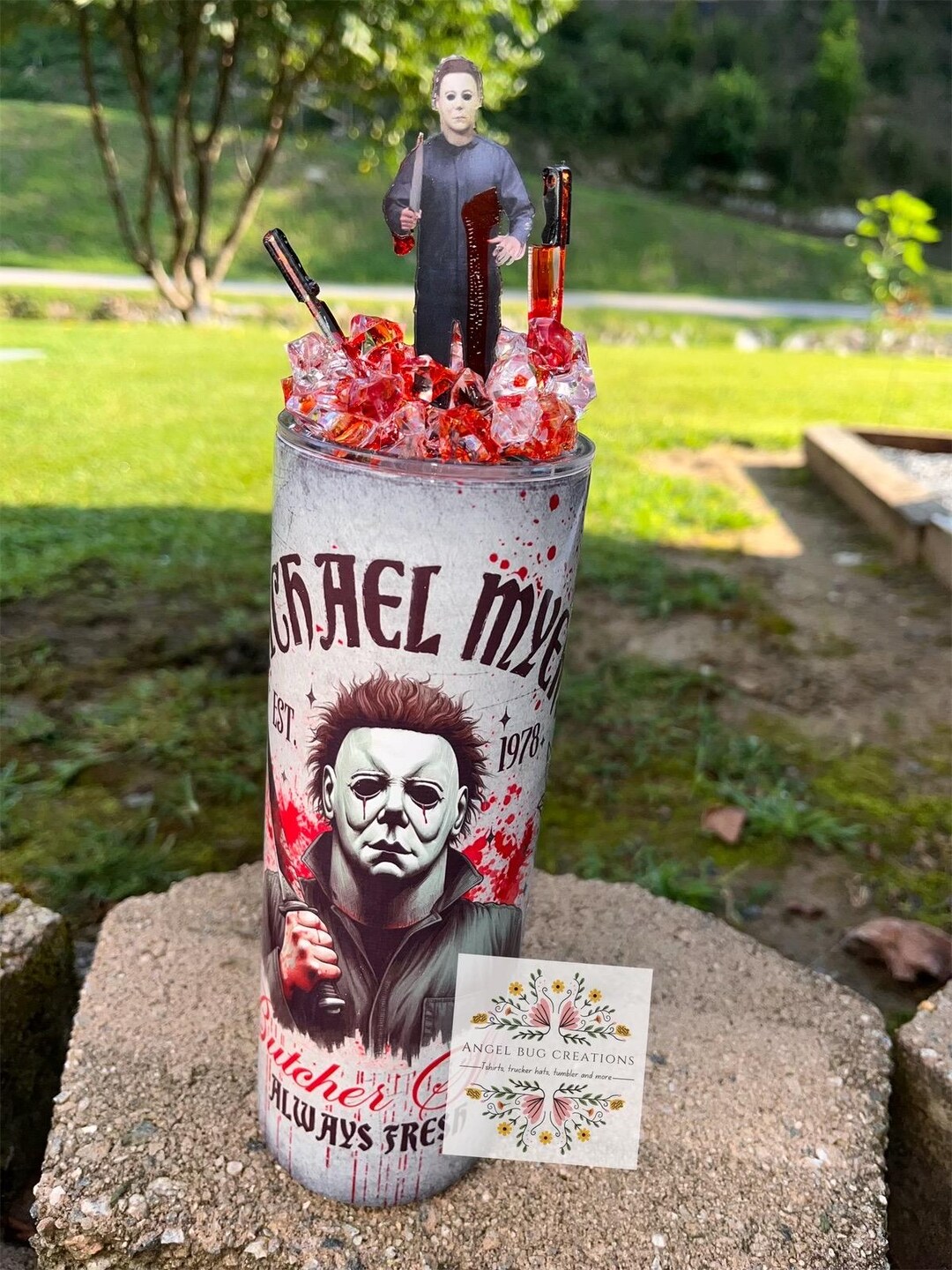 Michael Myers 20 Oz Tumbler With Removable Custome Topper - Etsy
