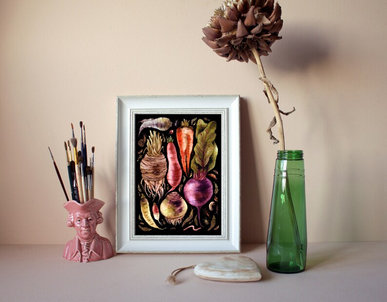 Root Vegetable Print Summer Garden Print Vegetable Art - Etsy UK