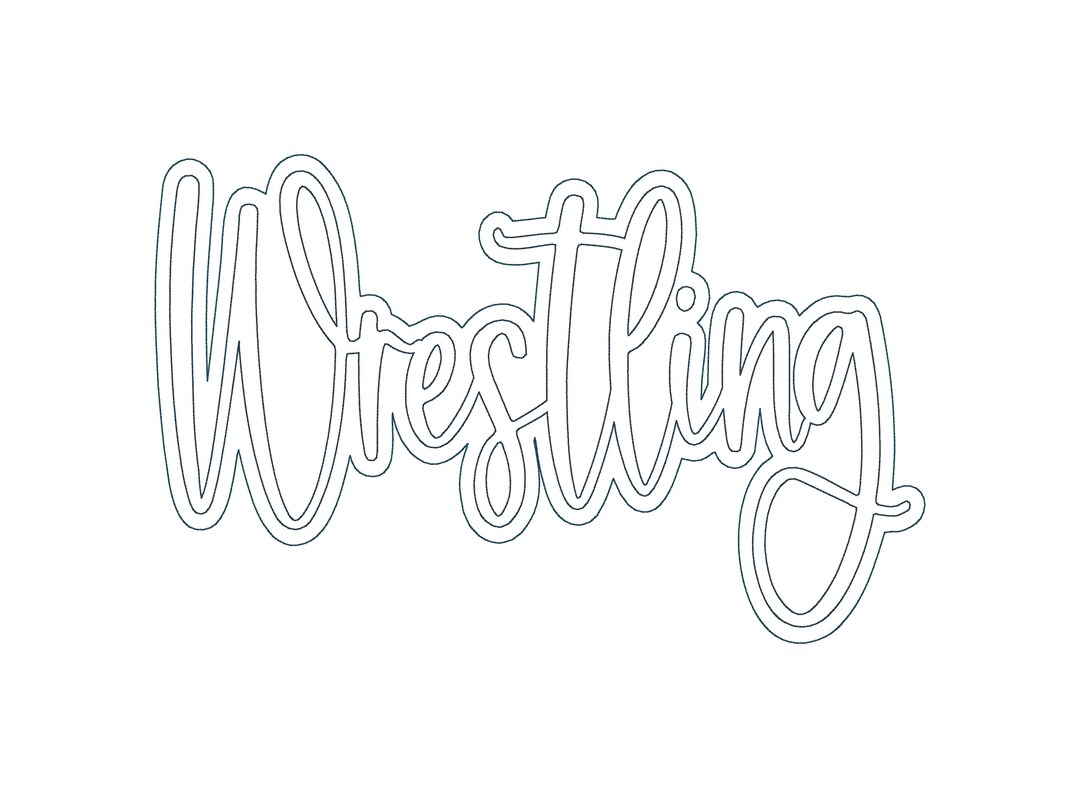 Wrestling Double Applique Design- Instant Download Machine Embroidery ...
