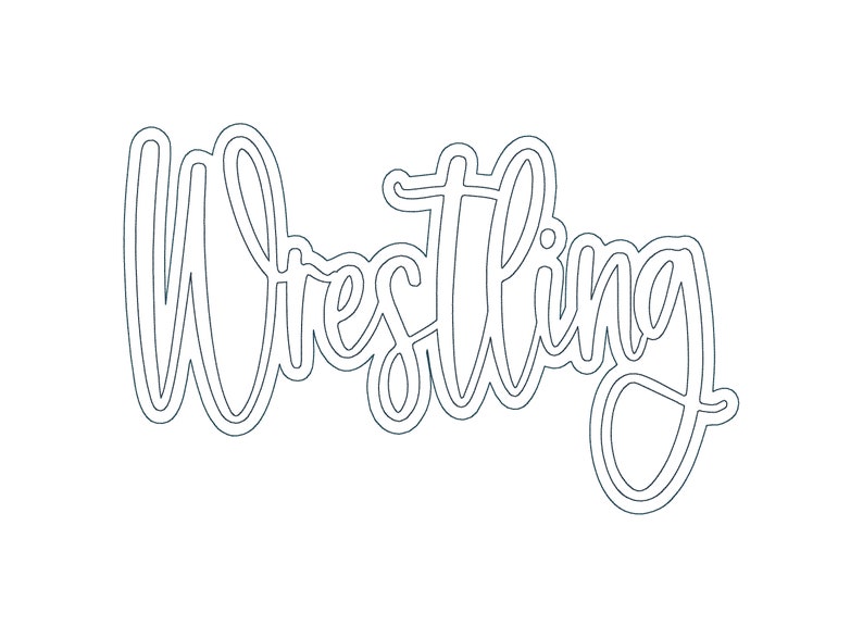 Wrestling Double Applique Design- Instant Download Machine Embroidery ...