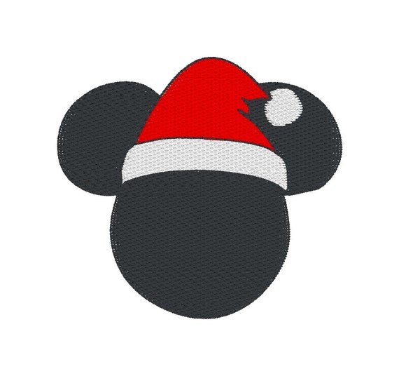 Mickey Head Santa Instant Download Machine Embroidery Design | Etsy