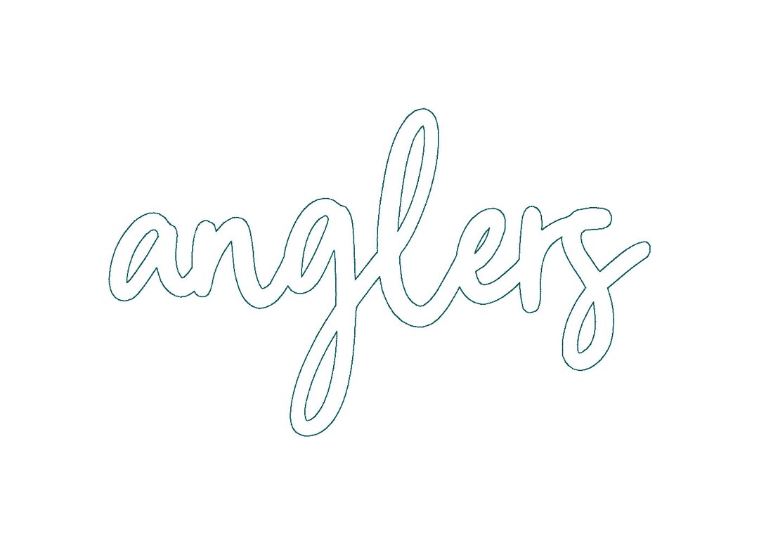 Anglers Script Applique State- Instant Download Machine Embroidery ...