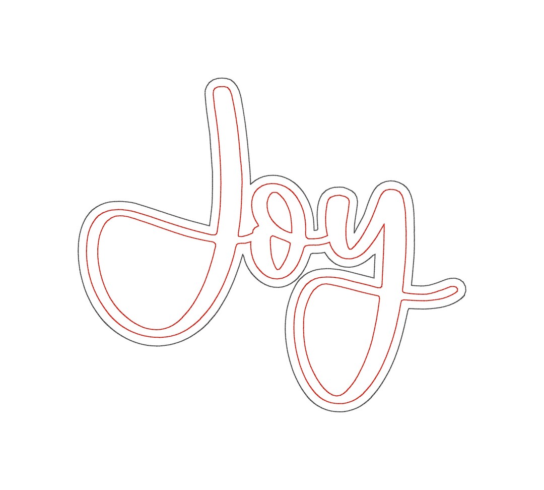 Joy Double Applique Design- Instant Download Machine Embroidery Design ...