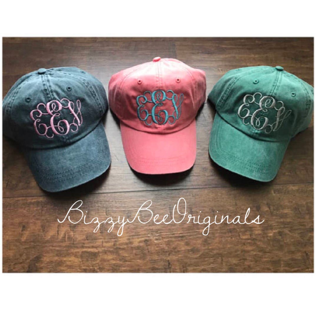 Monogrammed Caps, Monogrammed Baseball Caps, Bridesmaid Gift ...