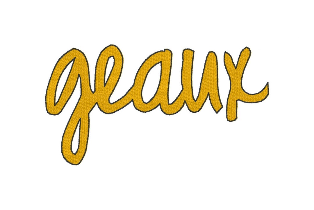 Geaux Script Louisiana State- Instant Download Machine Embroidery ...