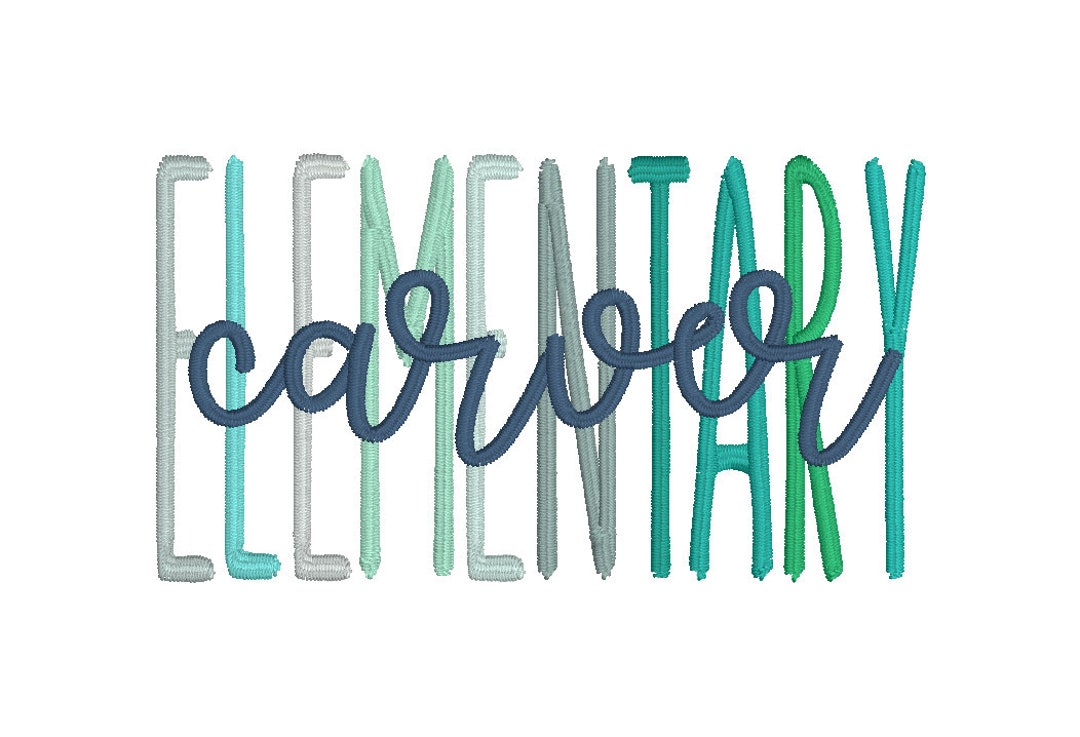 MULTIPLE SIZES - Carver Elementary- Instant Download Machine Embroidery ...