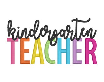 Teacher Embroidery File - Etsy