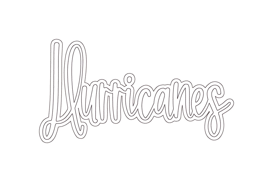 Hurricanes Double Applique Design- Instant Download Machine Embroidery ...