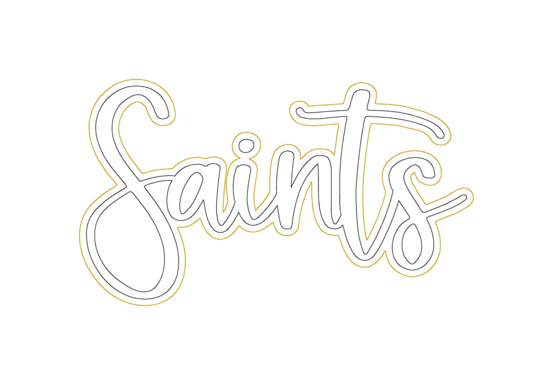 Saints Double Applique Design- Instant Download Machine Embroidery ...