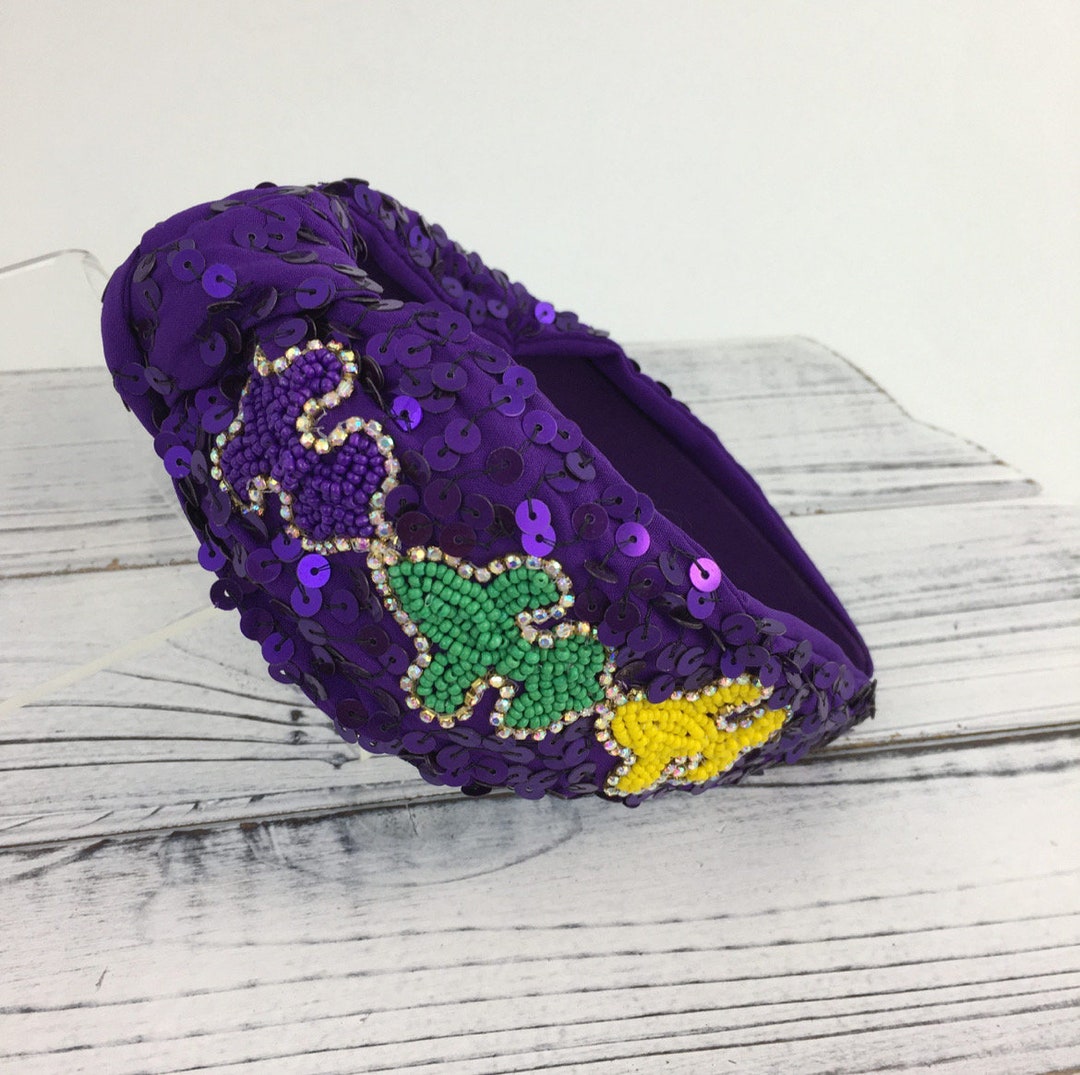 Mardi Gras Purple FDL Sequin Headband Carnival Parade Nola Louisiana ...