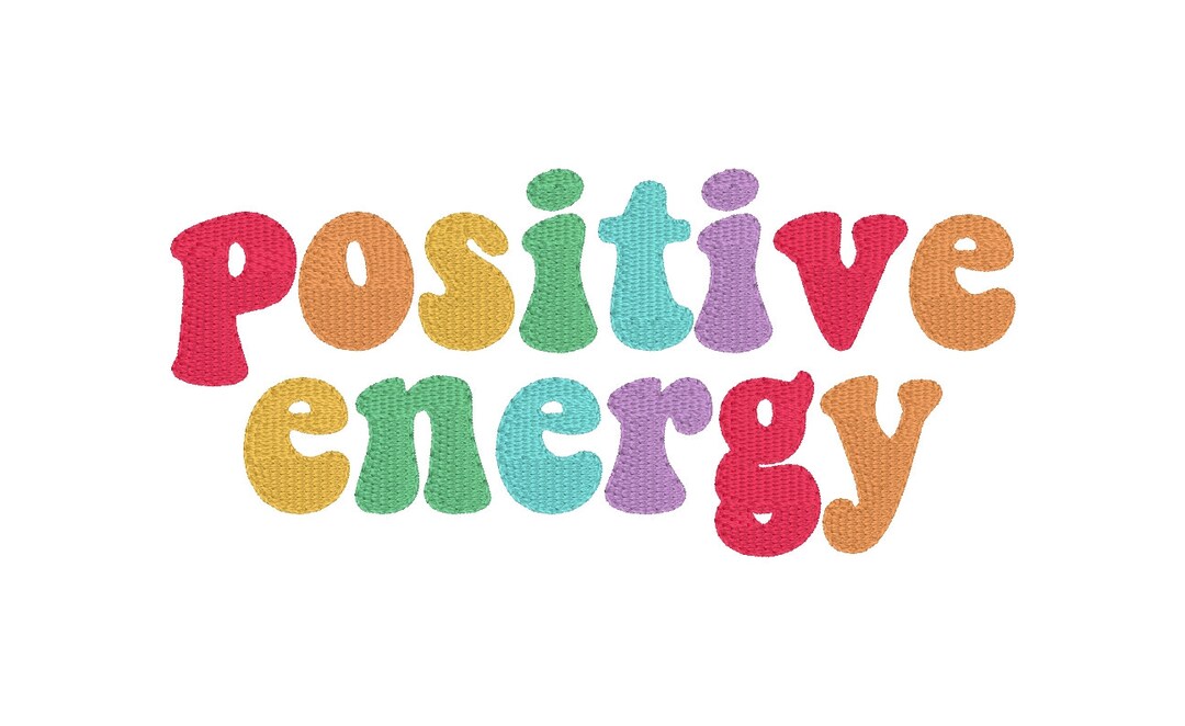 Positive Energy Groovy- Instant Download Machine Embroidery Design - Etsy